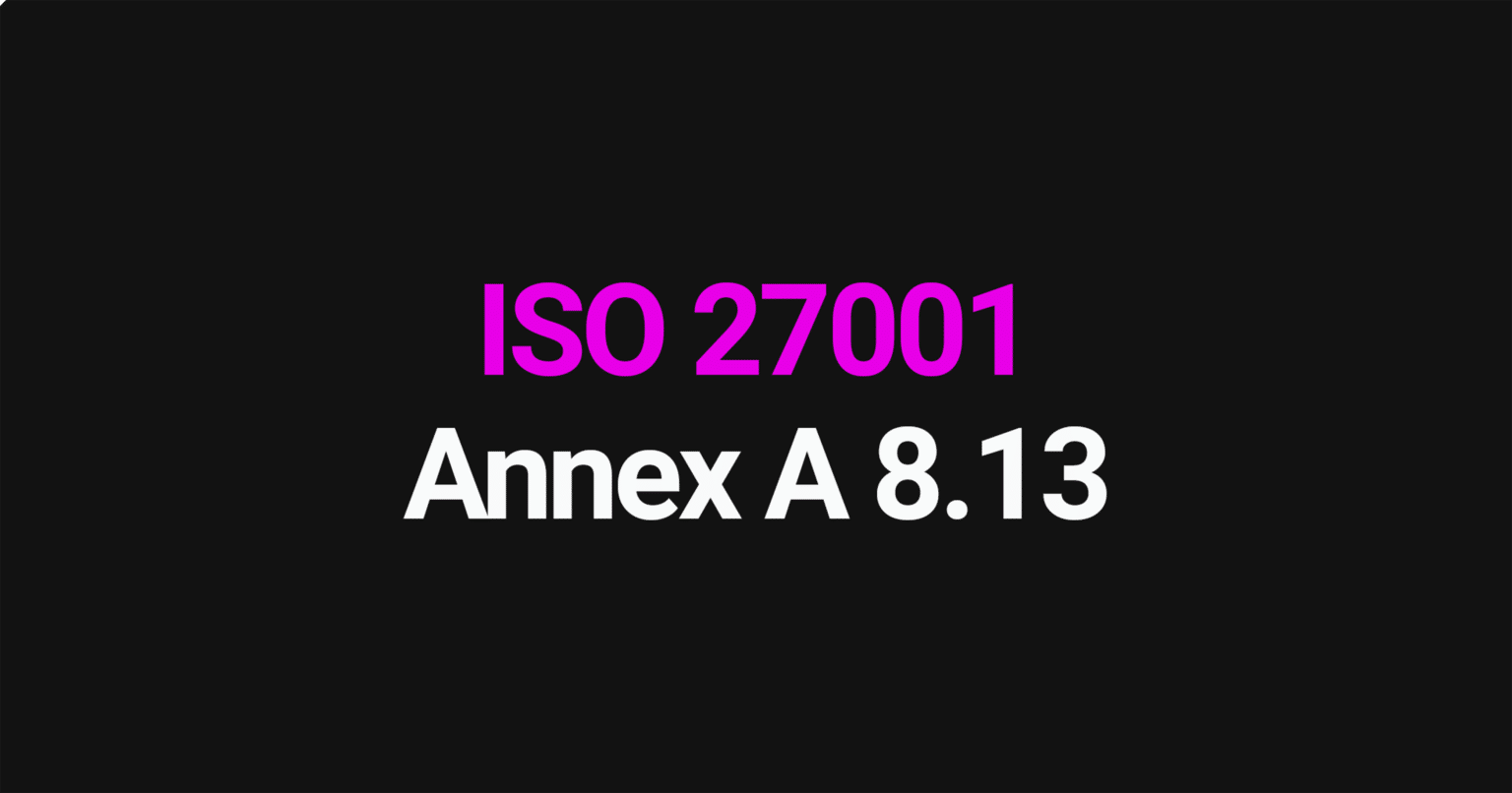 ISO 27001 Annex A 8.13 Explained - ISO27001.COM